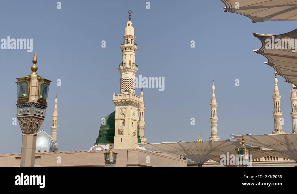 Madinah islamic mosque green dome Stock Videos & Footage - HD and 4K ...