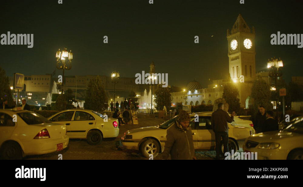 The Erbil City Center Taxi Stand at The Citadel in Erbil, Iraq Stock ...