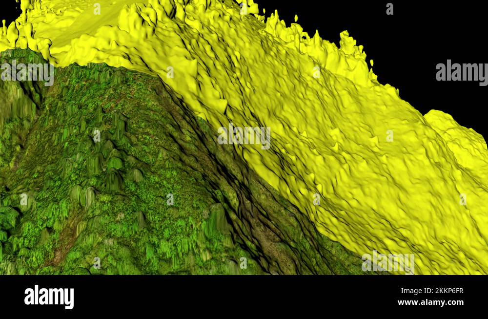 fly over 3d model obtained from drone 3d scan survey mission presenting ...