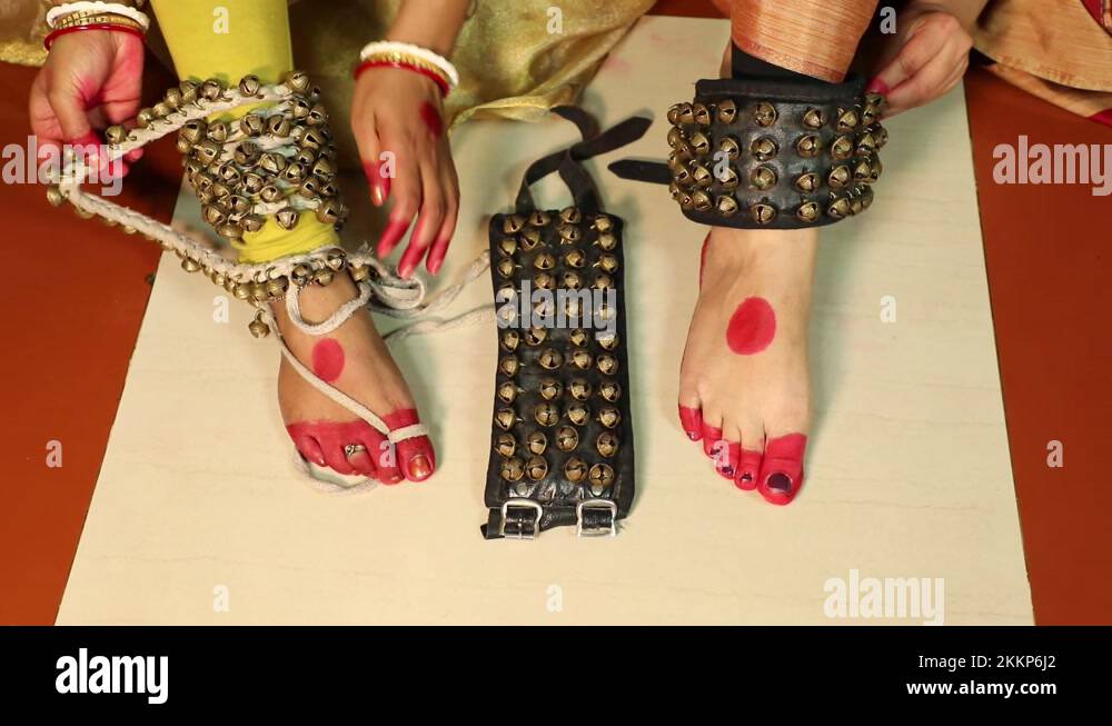 Classical Indian Bharatanatyam Kathak Female Girl Lady Dancer In Red ...