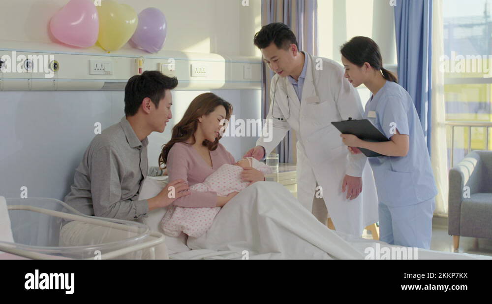 Chinese doctor and new patents in hospital ward,4K Stock Video Footage ...