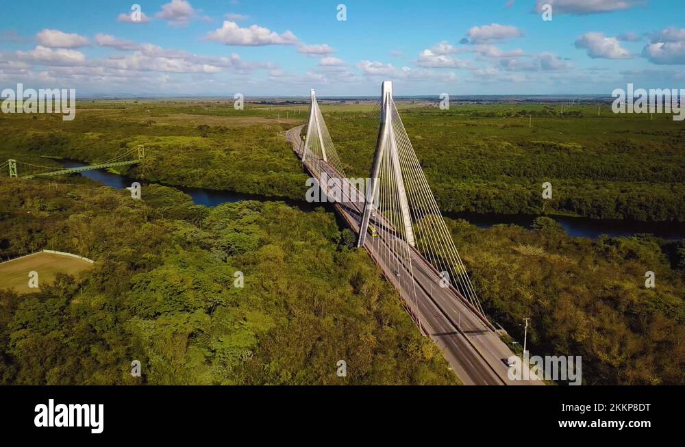 Mauricio Baez Bridge, a Cable-stayed bridge near San Pedro de Macorís ...