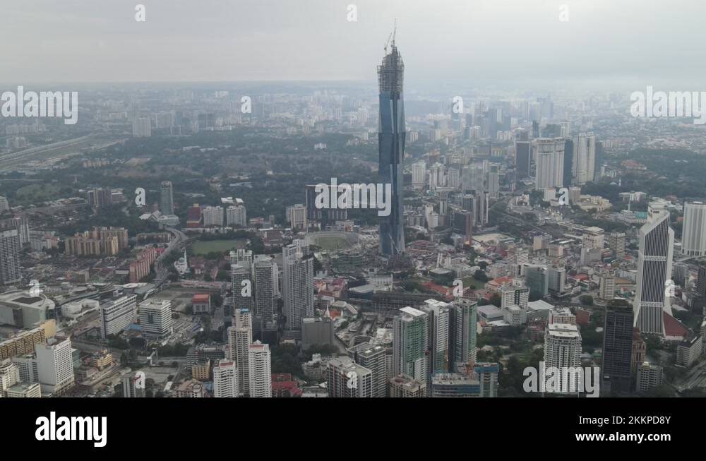 Aerial view of Merdeka 118 which is one the tallest building in the ...