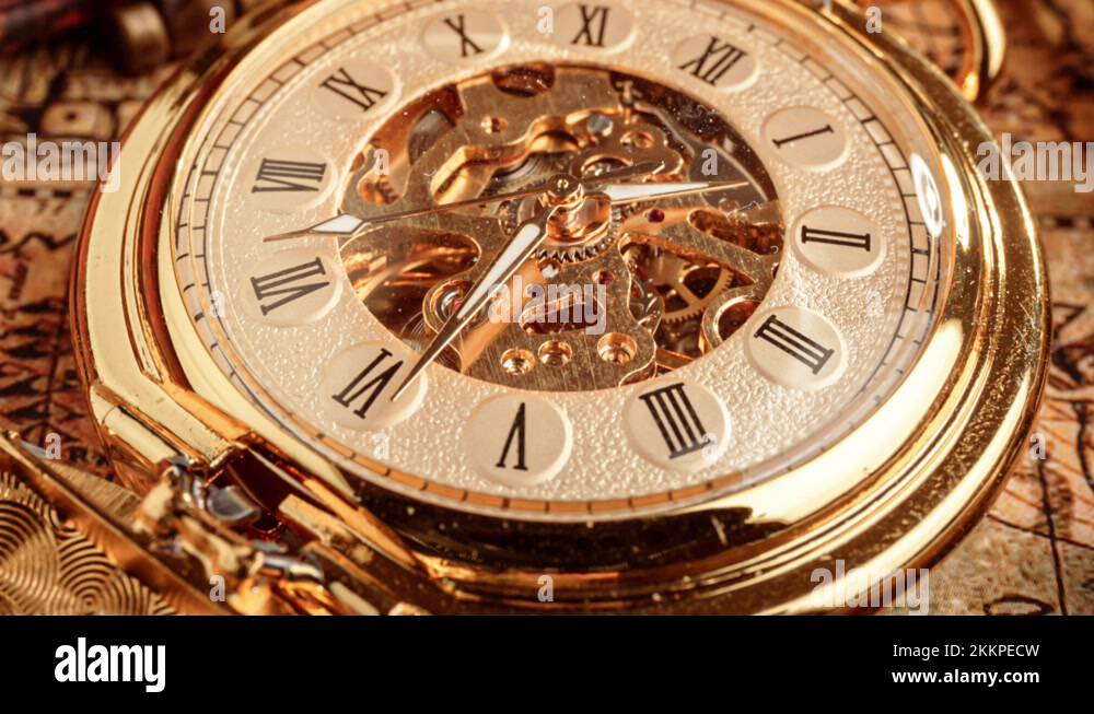 Vintage pocket watch. Vintage background Concept of time history Stock ...