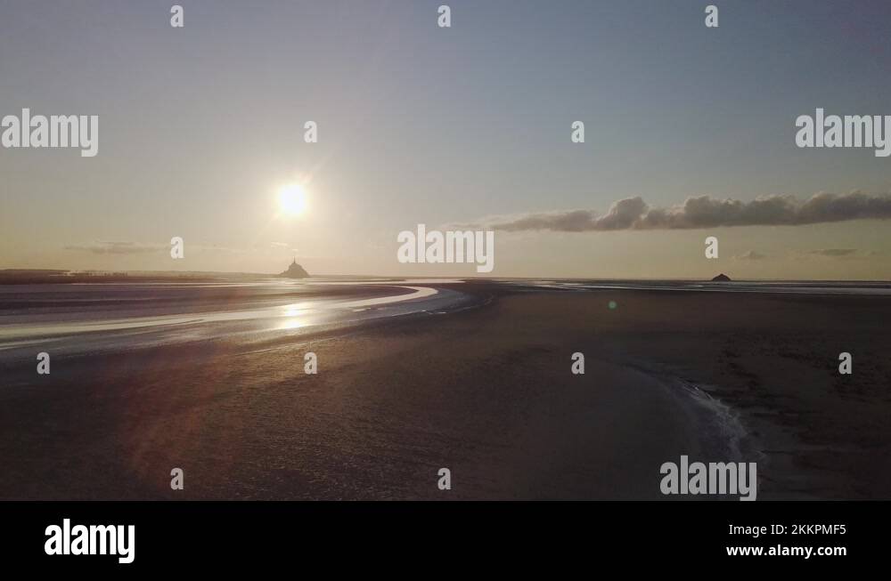 Mont Saint Michel abbey medieval castle in Normandy Bretagne France ...