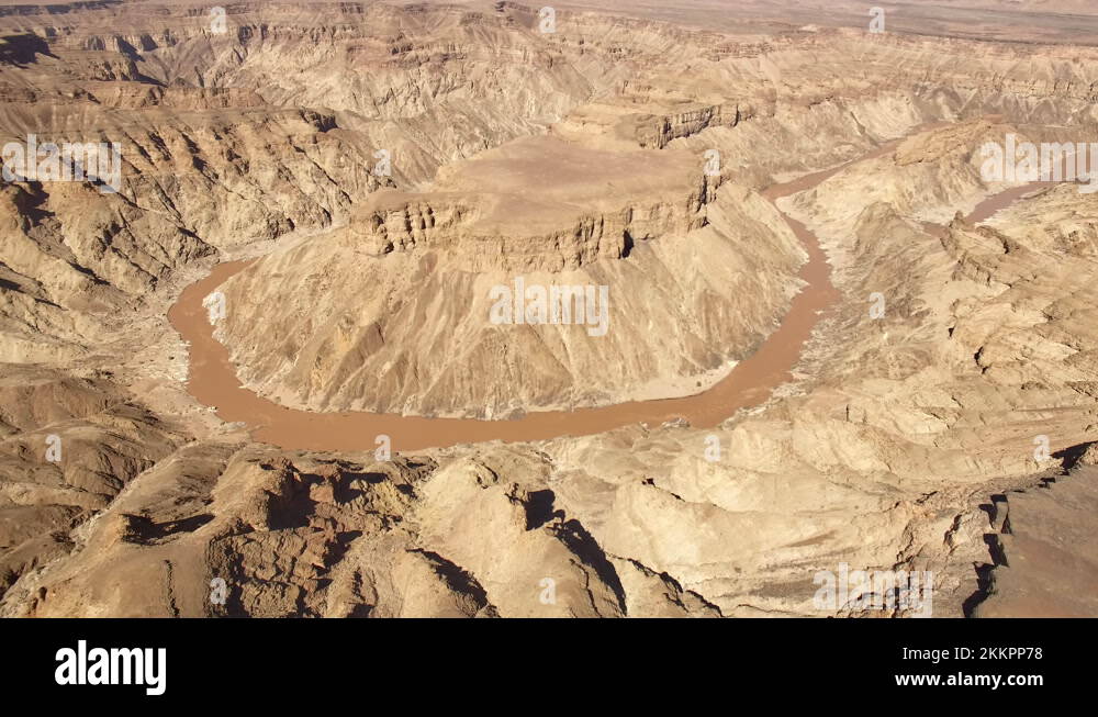 Fish River Canyon Deep Rift Arid Escarpment in Namibia Africa - Aerial ...