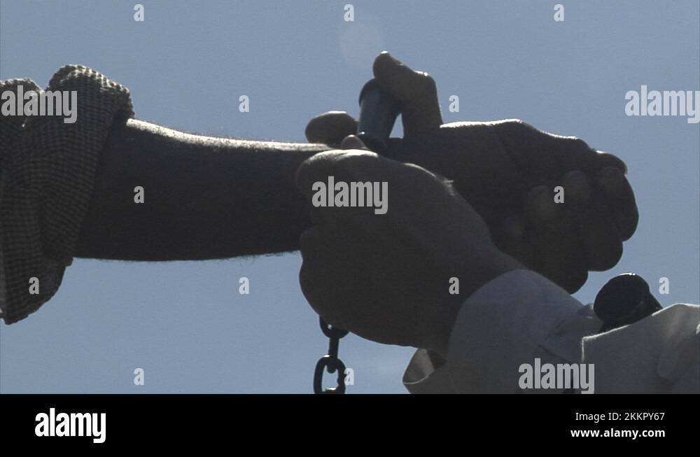 Enslaved African-American Potrayal - Slavery, chained hands in bondage ...