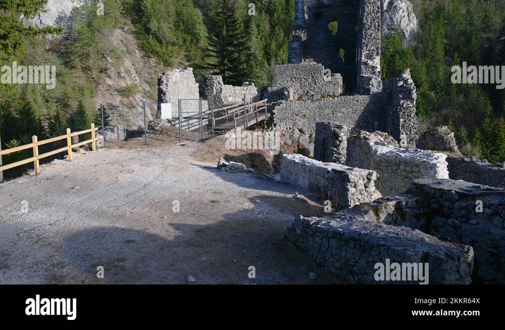 Elevated view ruins medieval castle Stock Videos & Footage - HD and 4K ...