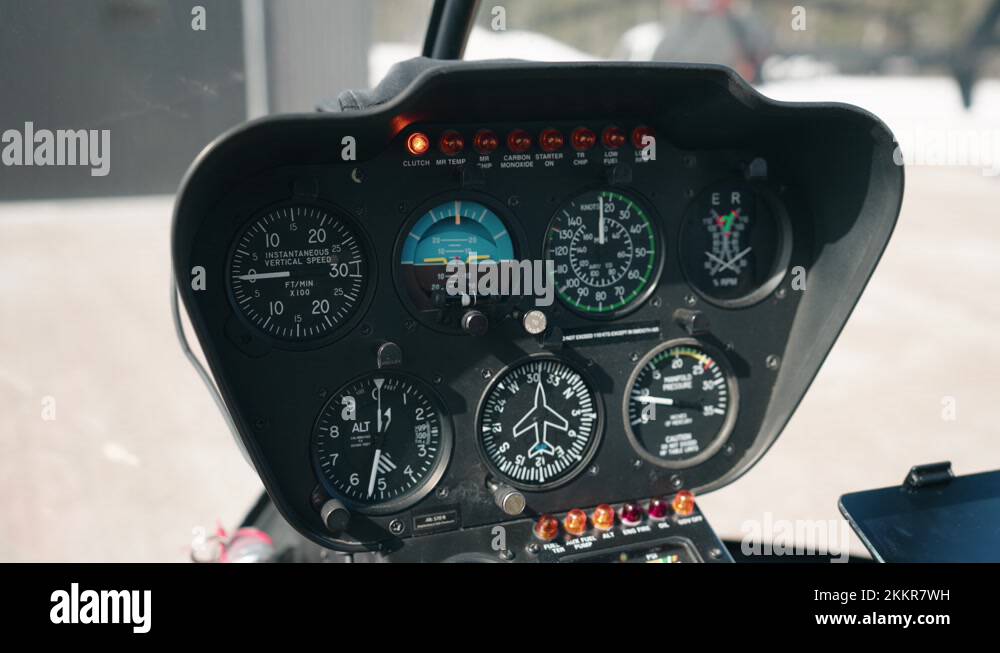 Helicopter Starting Up - Helicopter Cockpit Flight Instruments And ...