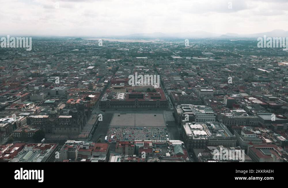 Mexico city main plaza zocalo during a meeting Stock Video Footage - Alamy