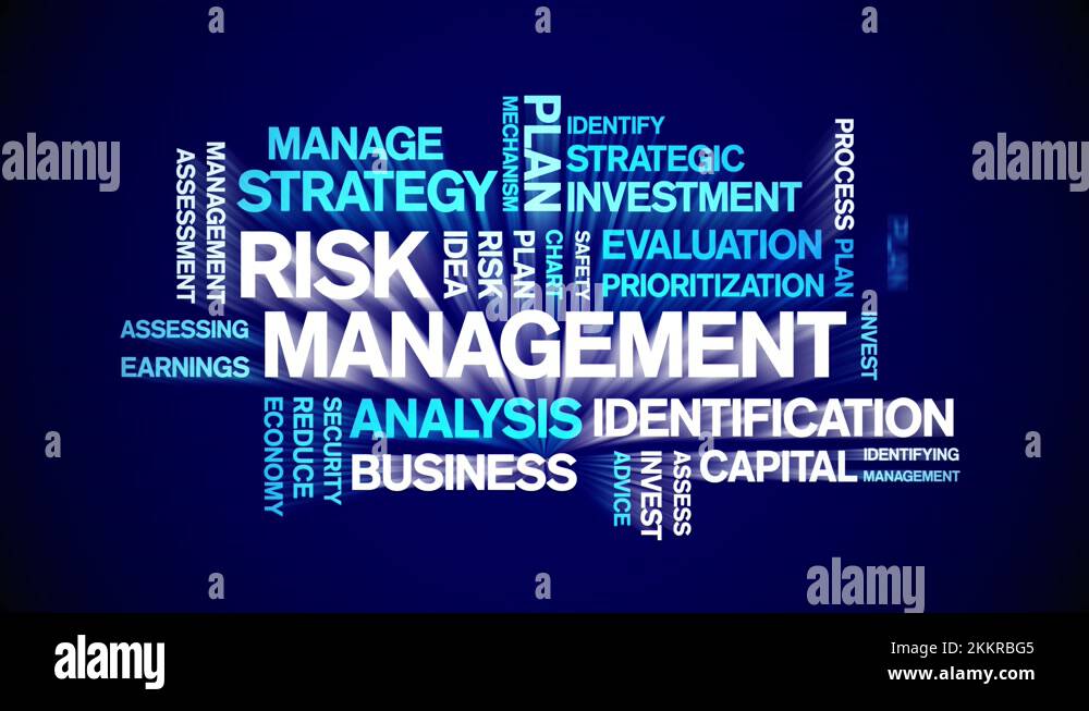 4k Risk Management Animated Tag Word Cloud,Text Design Animation ...