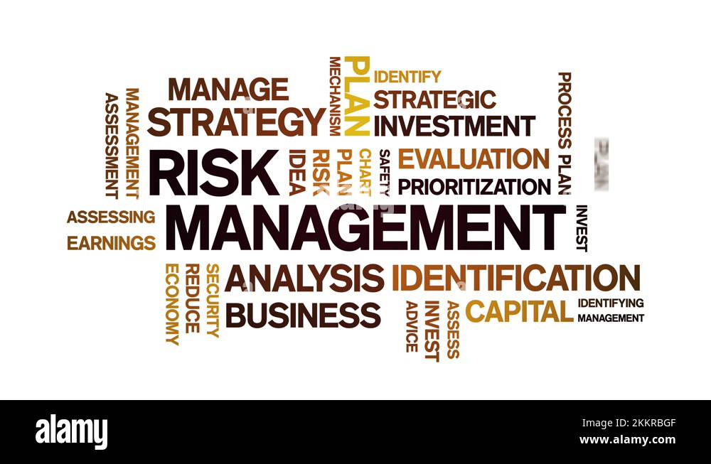 4k Risk Management Animated Tag Word Cloud,Text Design Animation ...