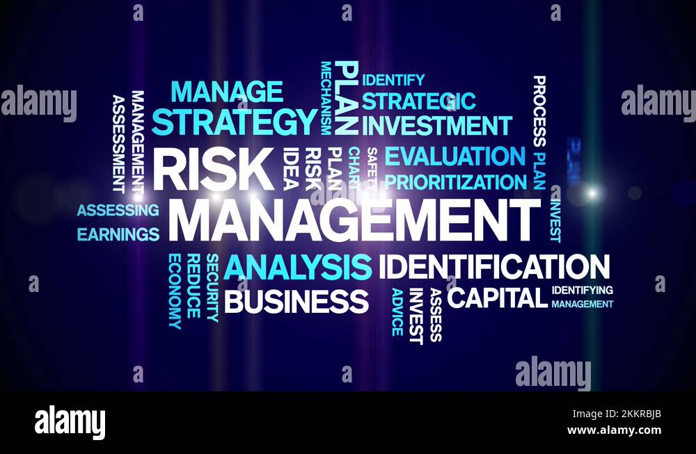 4k Risk Management Animated Tag Word Cloud,Text Design Animation ...