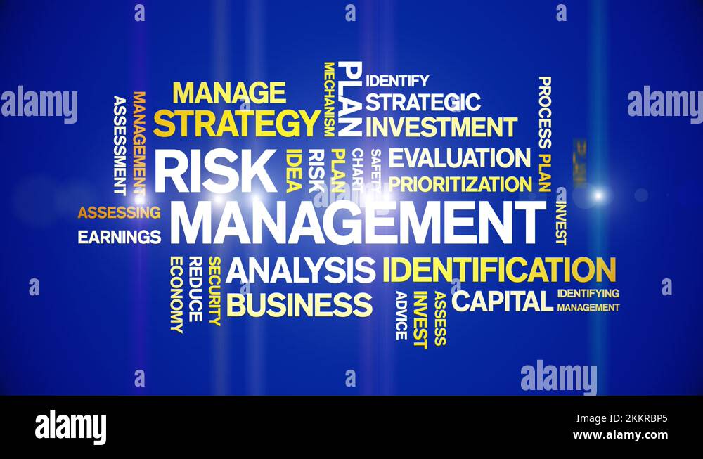 4k Risk Management Animated Tag Word Cloud,Text Design Animation ...