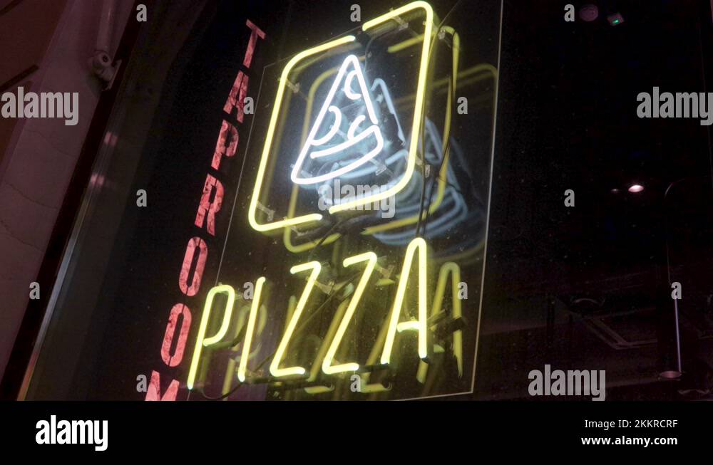 Illuminated fluorescent restaurant sign Stock Videos & Footage - HD and ...