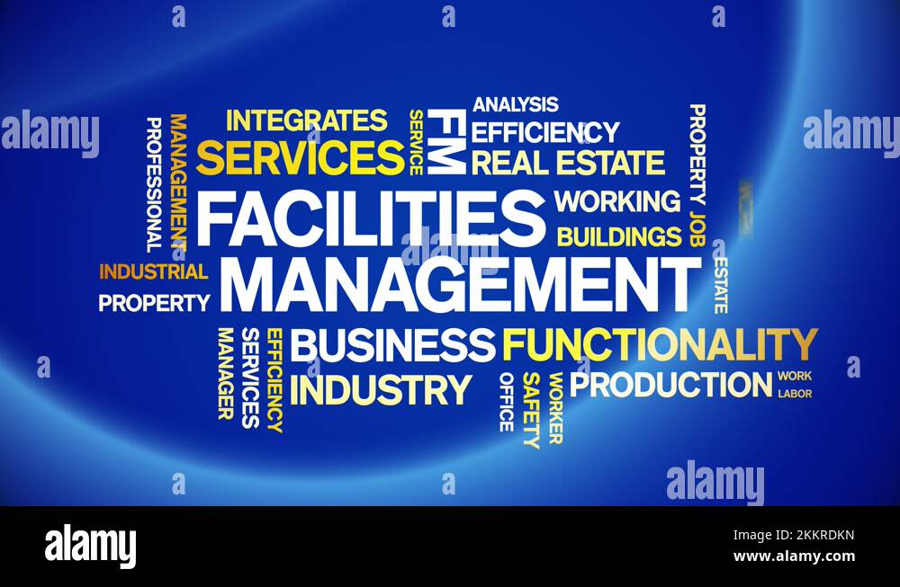 4k Facilities Management Animated Tag Word Cloud,Text Animation ...
