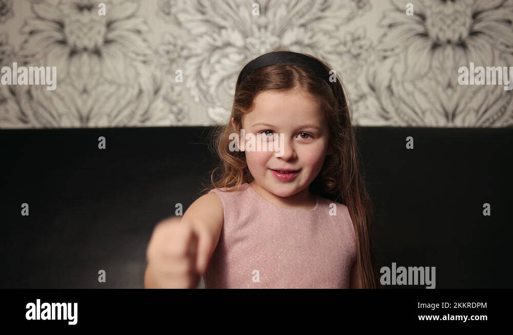 Little girl play rock paper scissors. Children, kids playing a game of ...