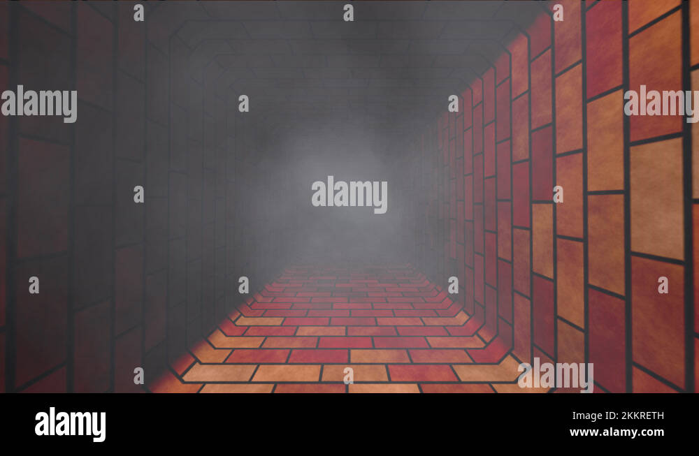 Smoke inside chimney, flue, tunnel. Inside view. Directional movement ...