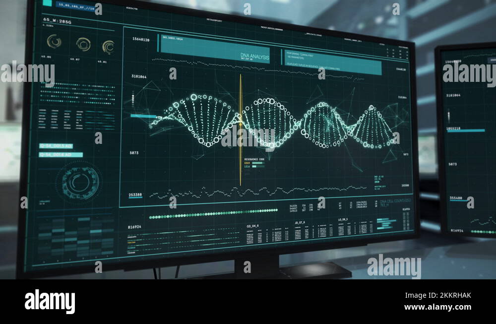 DNA sequence analysis. Advanced technology. Genetic engineering Science ...