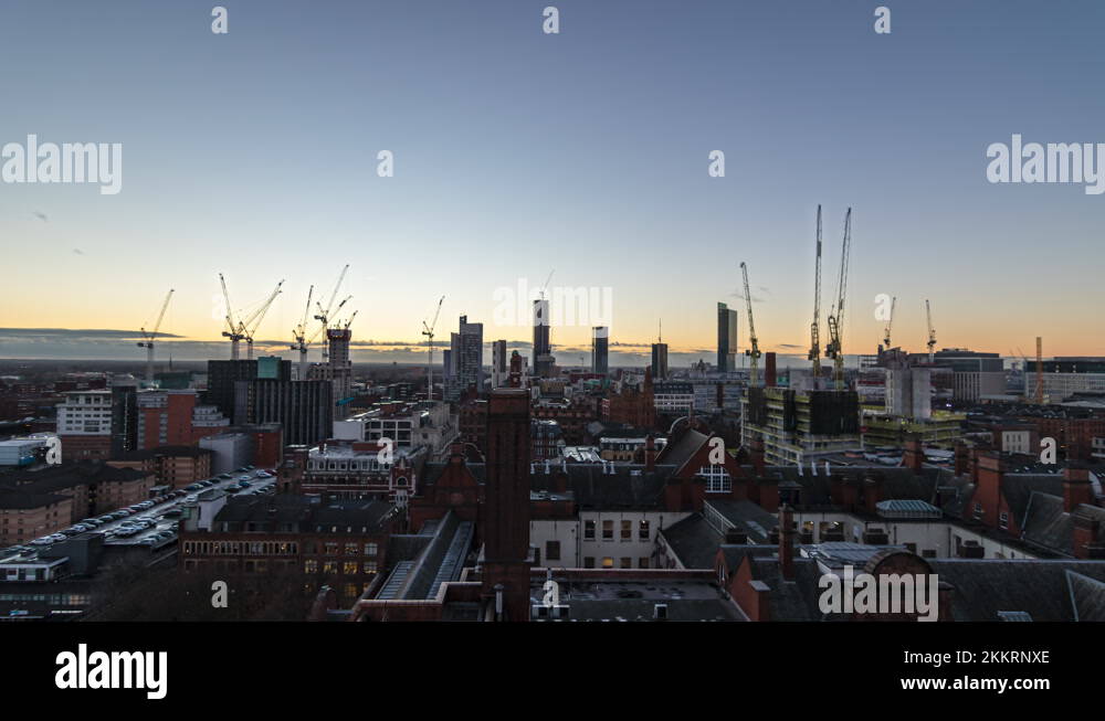 Manchester city skyline sunset Stock Videos & Footage - HD and 4K Video ...