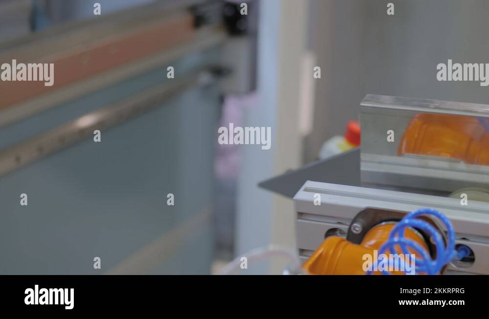 Pick and place robotic arm manipulator moving cylindrical metal ...