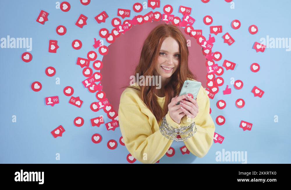 Woman With Red Hair Who Has No Other Interests Than A Smartphone She 9683