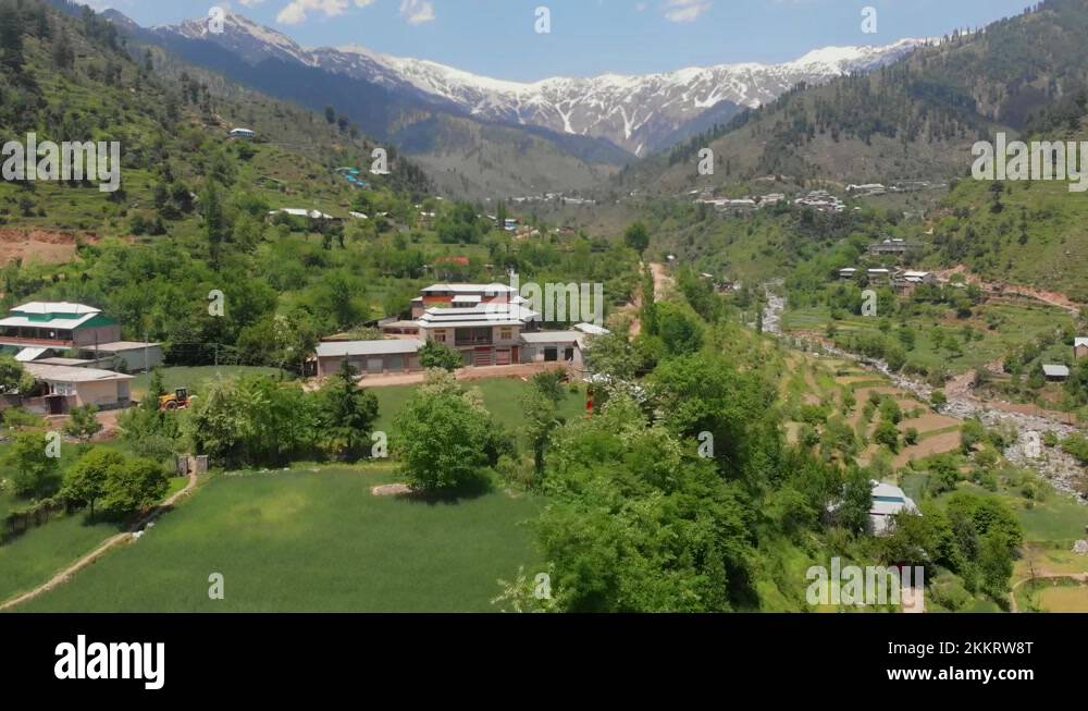 Aerial View Of Roadside Building At Gabbin Jabba In Pakistan. Dolly ...