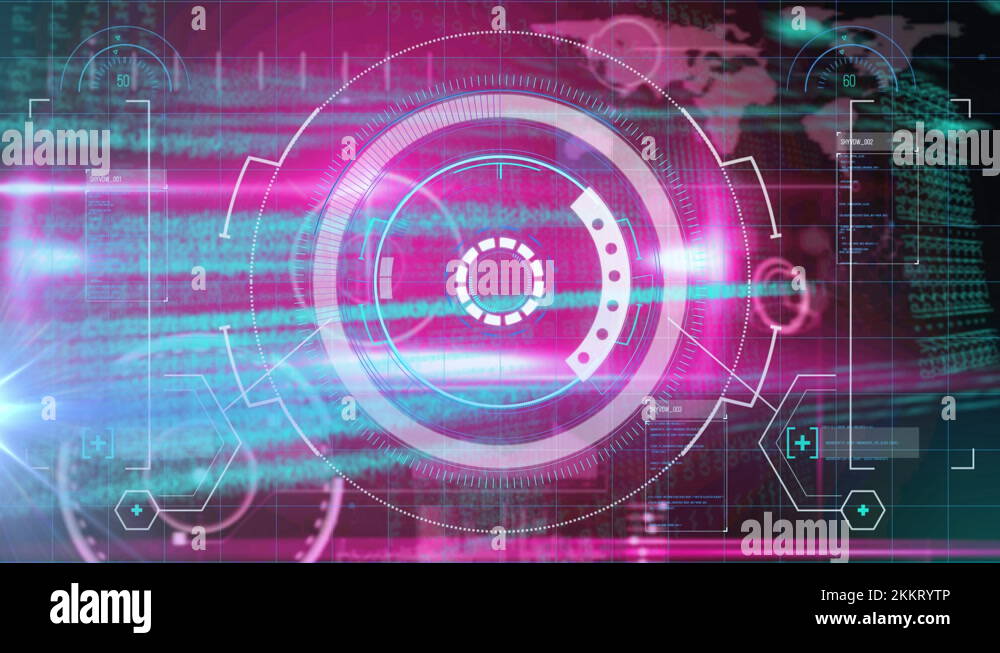 Round scanner over digital interface Stock Videos & Footage - HD and 4K ...