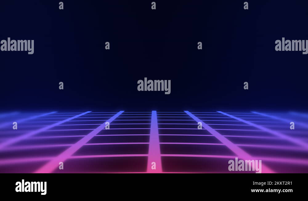 Flight Grid Inside Cyberspace Seamless Loop. Grid With Gradients Blue ...