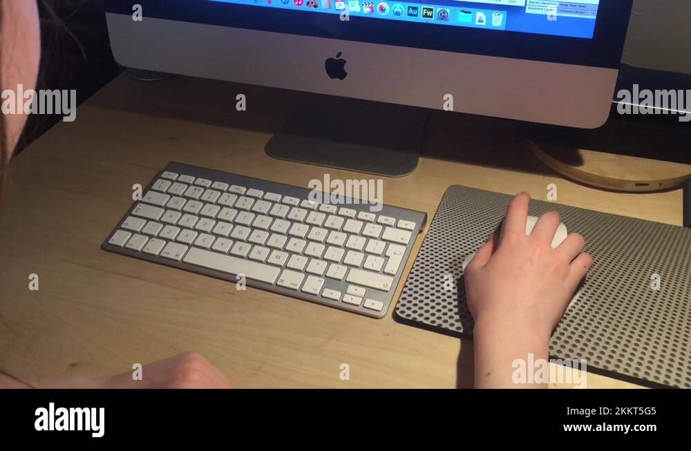Quick type on apple imac keyboard Stock Video Footage - Alamy