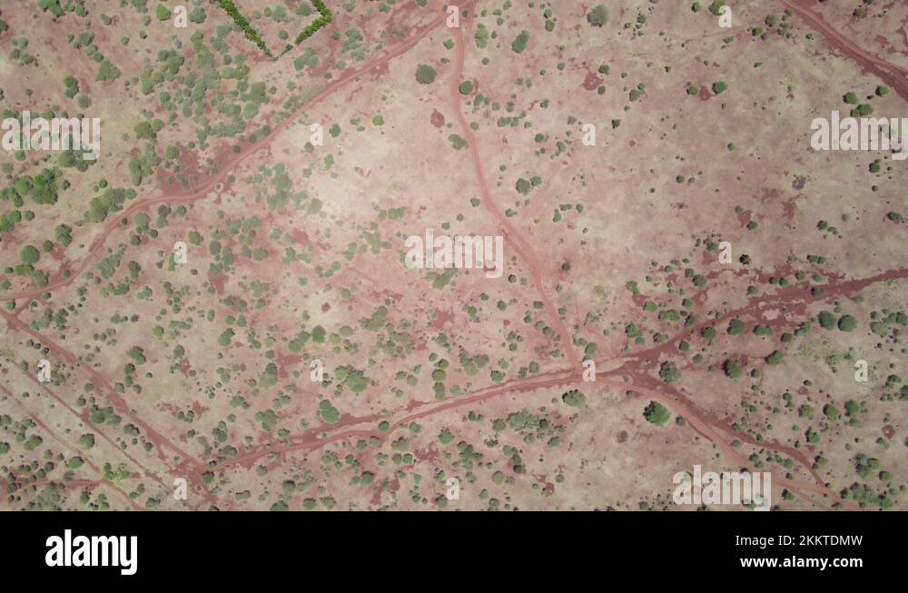 Climate change effect on Africa landscape of kenya Loitokitok. Drone ...
