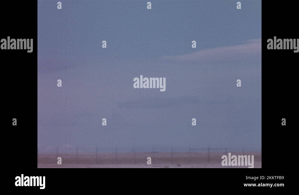 1960s: Military complex with two ICBM missiles raised vertically Stock ...