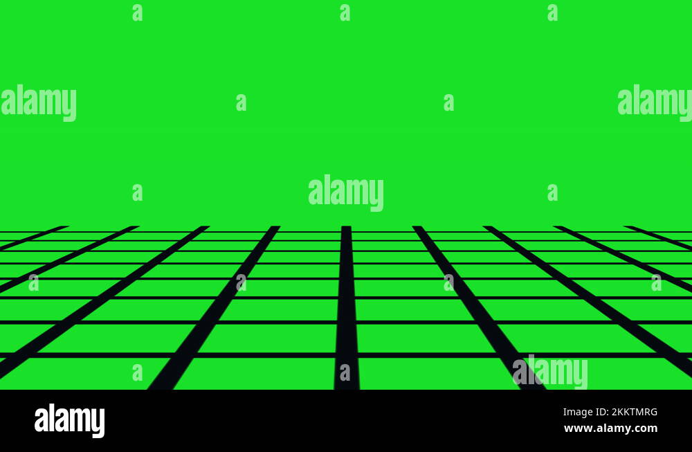 Grid Green Background Black Mesh Moving On Green Screen. Template ...