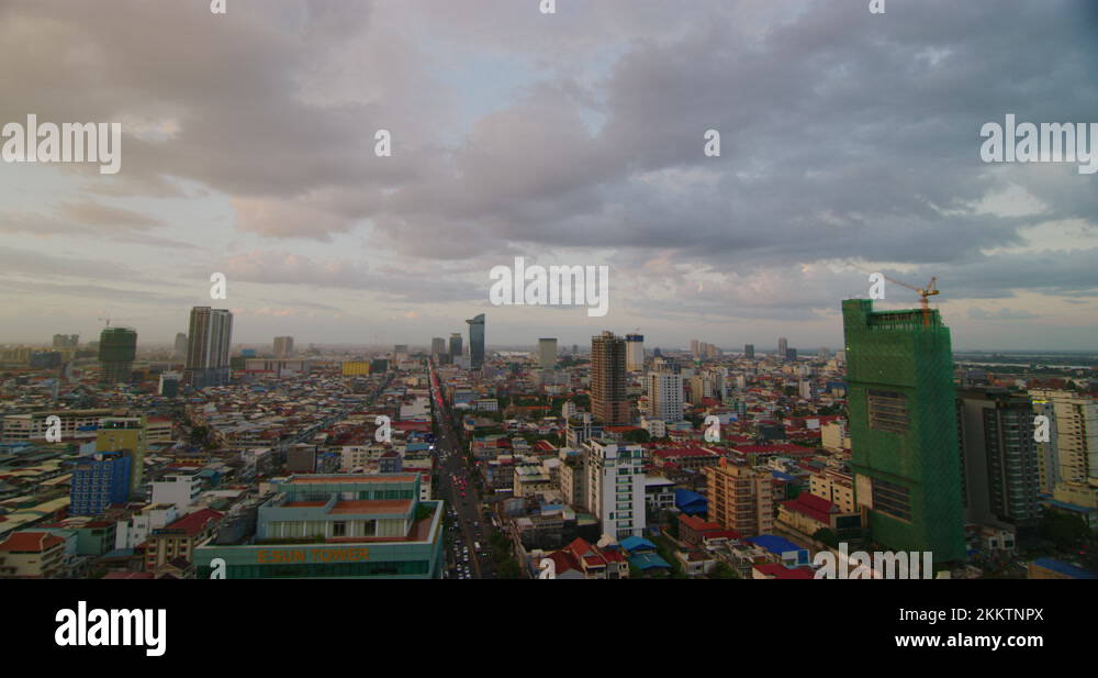 Phnom Penh Skyline As Seen From A Roof Top In Phnom Penh, Cambodia ...