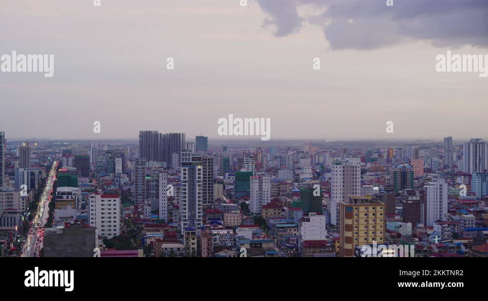 Phnom Penh Skyline As Seen From A Roof Top In Phnom Penh, Cambodia ...