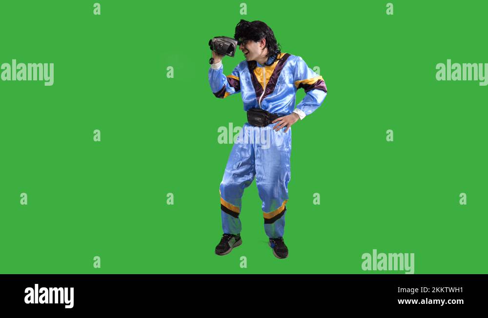 Green Screen 80s 90s Video Taping With a VHS Camcorder Stock Video ...