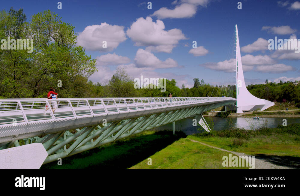 Turtle Bay Sun Dial bridge Stock Video Footage - Alamy