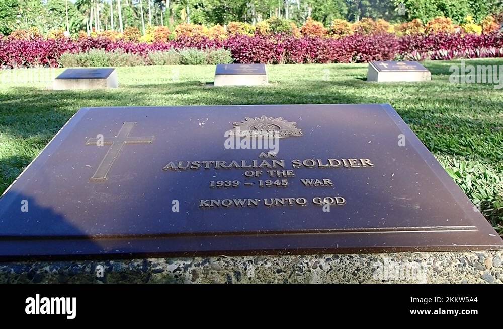 Bitapaka war australian cemetery in the PNG Rabaul Kokopo Stock Video ...
