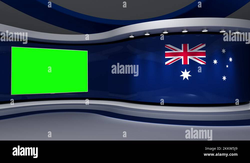 Virtual Studio Tv Studio Australia Australian Flag News Studio