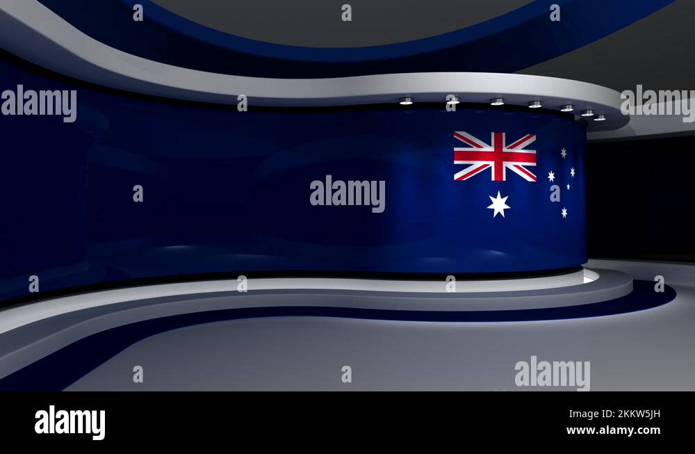 Virtual Studio Tv Studio Australia Australian Flag News Studio