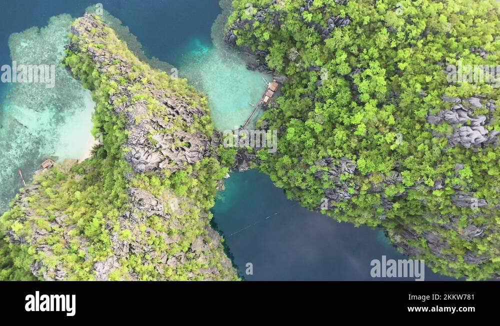 Drone shots of tropical islands in Coron, Palawan, The Philippines ...
