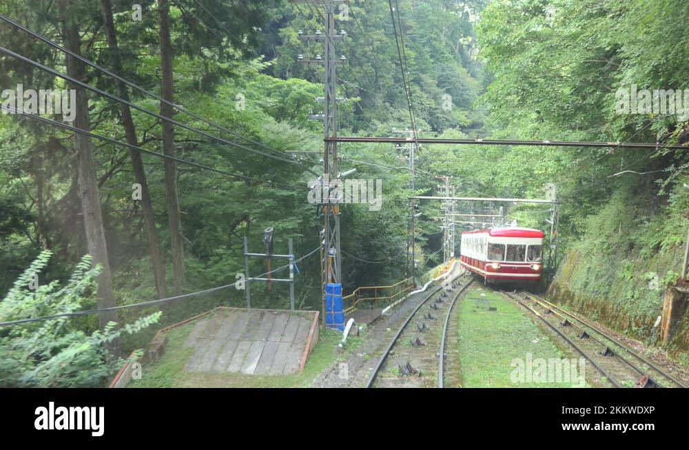 Steep mountain train at Mount Koyasan in Japan Stock Video Footage - Alamy