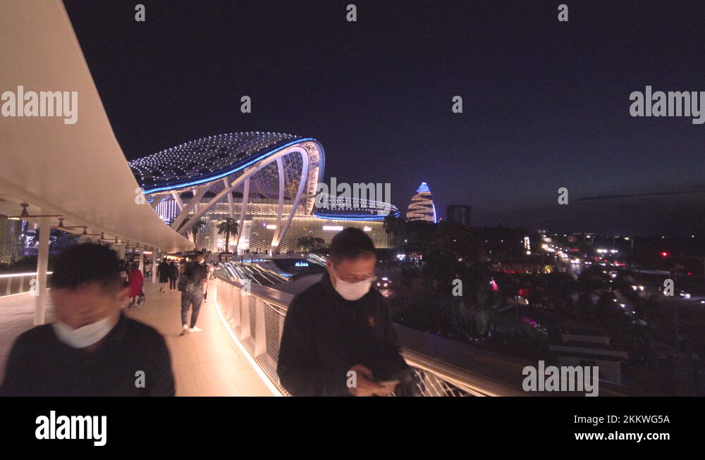 Night view of shopping mall before Christmas Stock Video Footage - Alamy