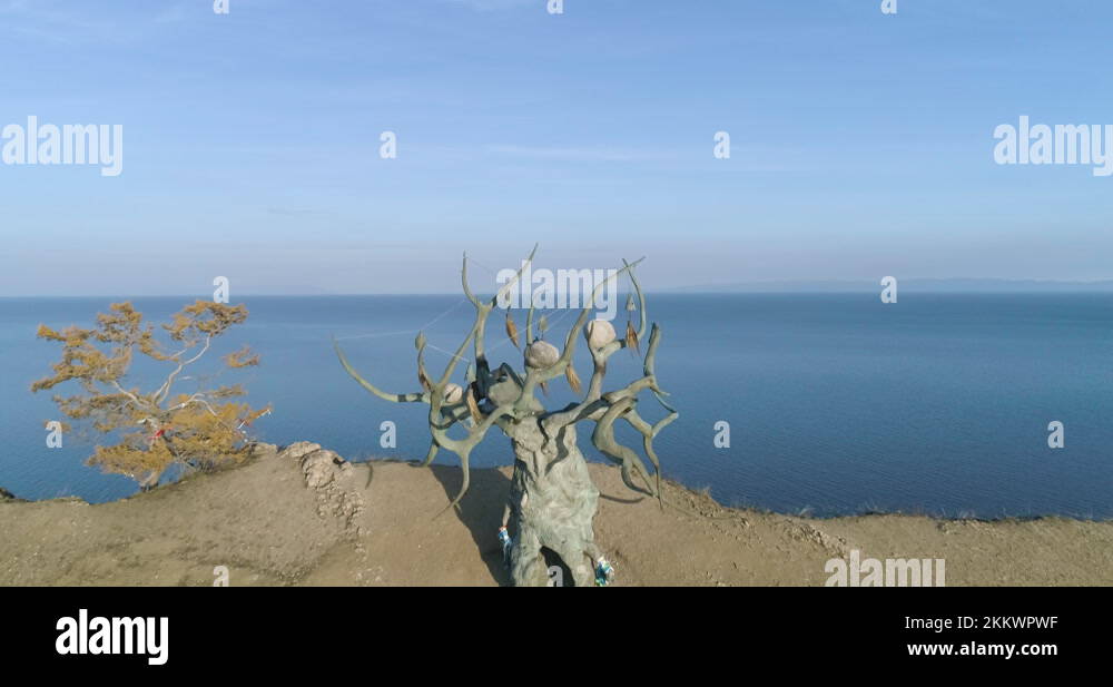 Lake Baikal landscape Iconic landmark - Baikal Keeper Tree Tranquil ...