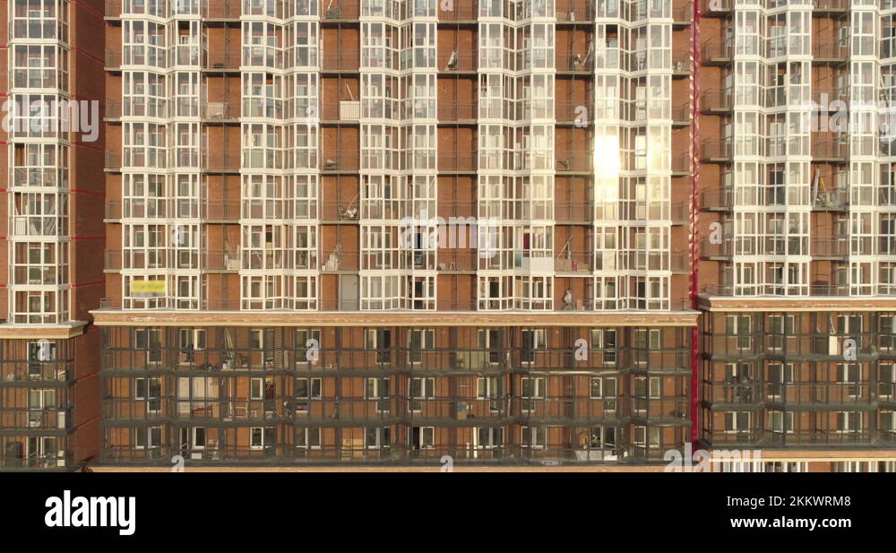 High-rise Multi-story Building Under Construction Building Exterior ...
