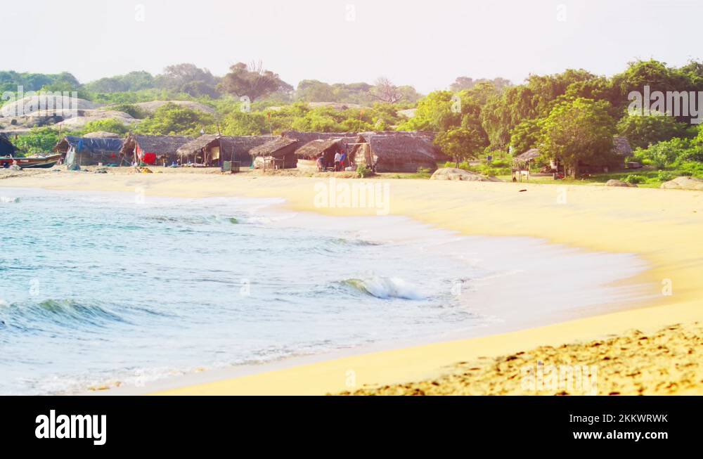 Poor Fishing Community near Yala National Park in Sri Lanka Stock Video ...