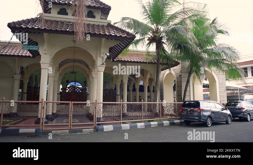 Malioboro mosque modern building and minaret front view Stock Video ...