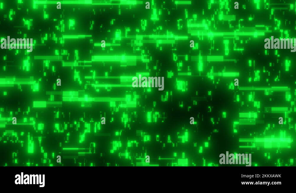 Cyberpunk Digital Pixelated Artifacts Matrix Interference Vibrant Green ...