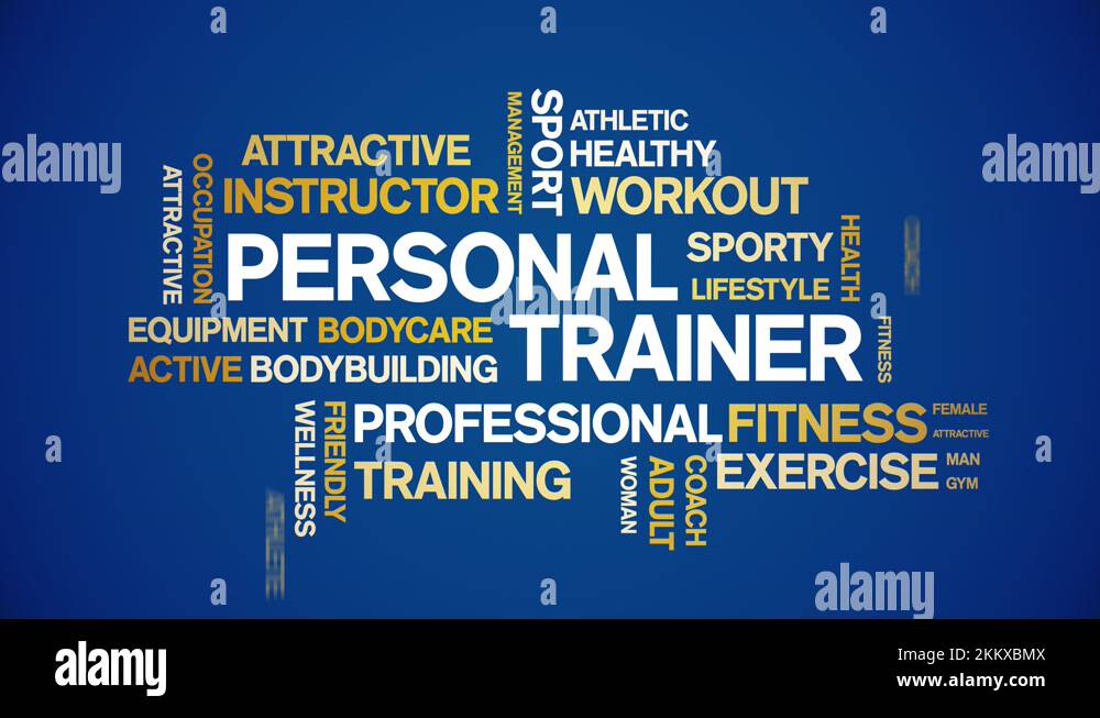 4k Personal Trainer Animated Tag Word Cloud,Text Design Animation ...