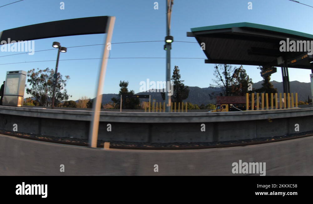 210 Freeway Metro Rail Los Angeles Stock Video Footage - Alamy